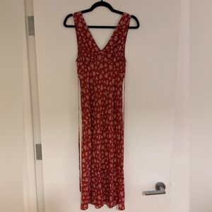 Realisation Par | Dresses | Realisation Par Stephanie Floral Red Midi ...